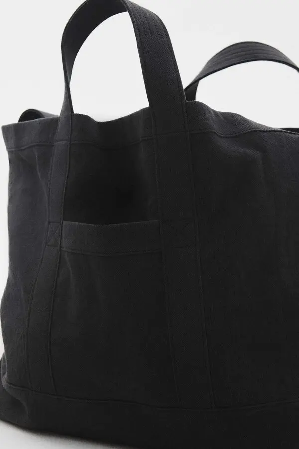 TEKLA Beach Bag - Black Sand | Editorialist